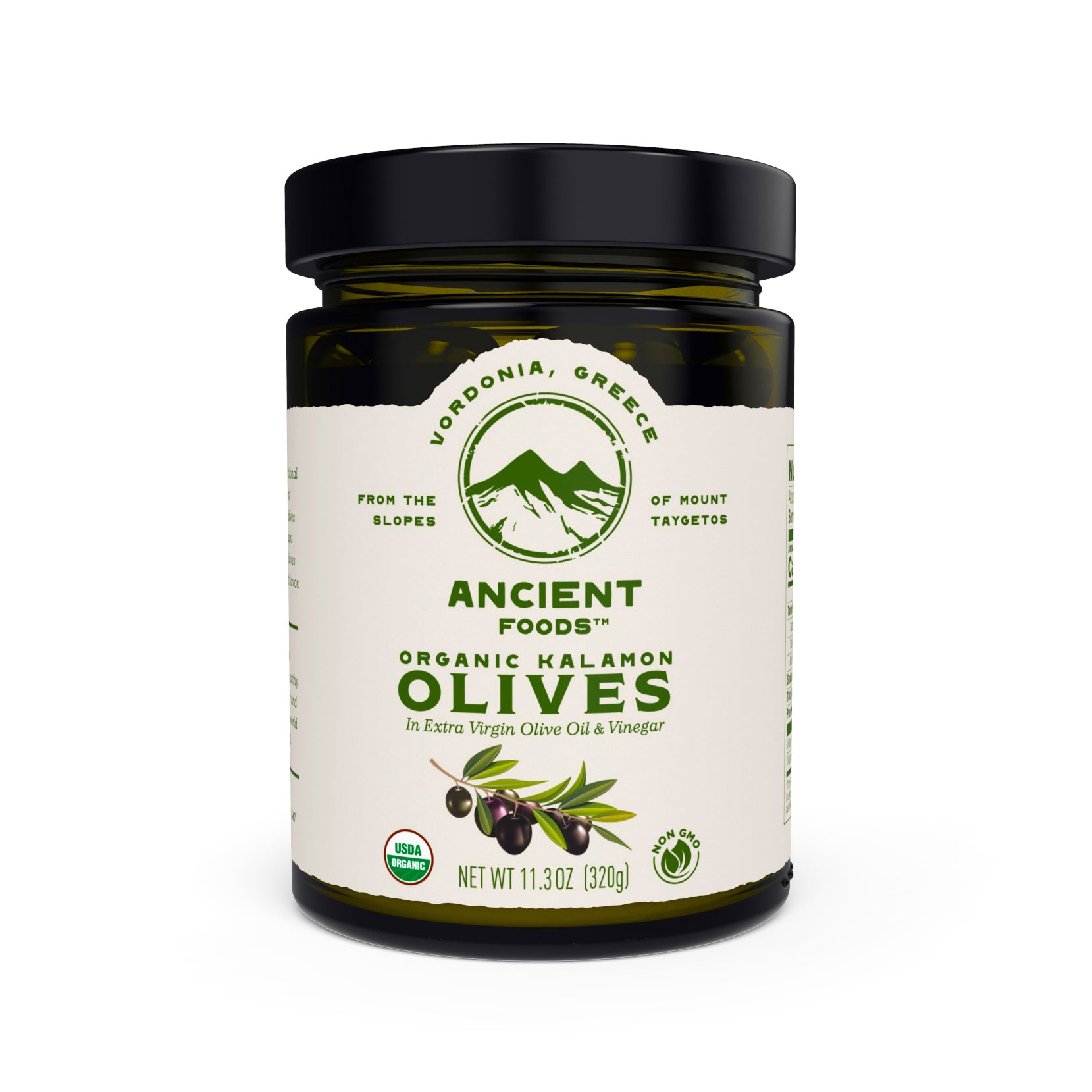 Organic Greek Mountain Kalamon Olives in Vinegar and EVOO – Ancient Foods